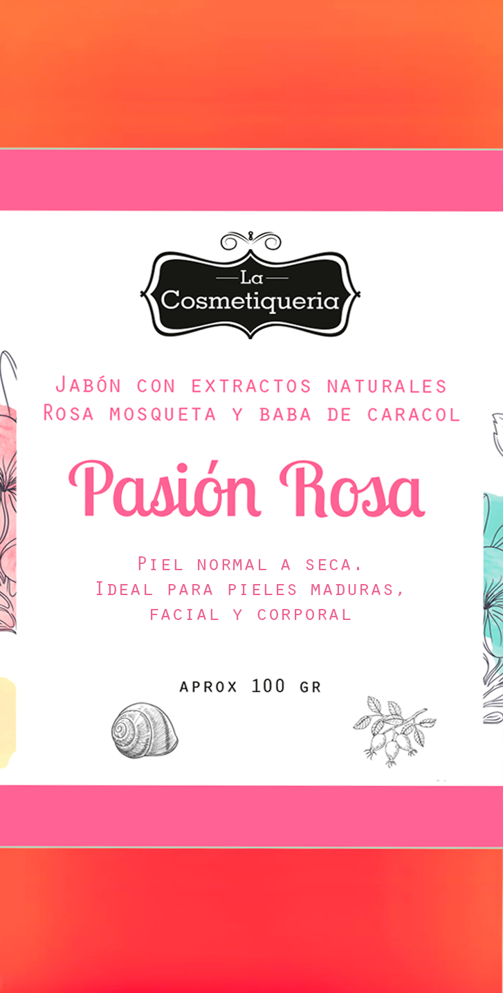 Jabón Pasión Rosa (Baba + Rosa Mosqueta) - La Cosmetiqueria